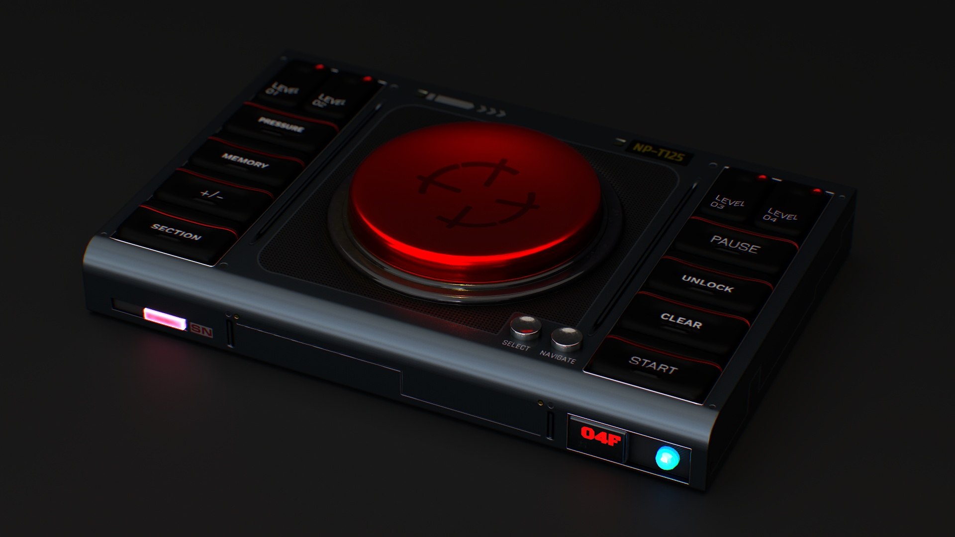 3D Sci-Fi Red Button Ver3 - TurboSquid 2142519