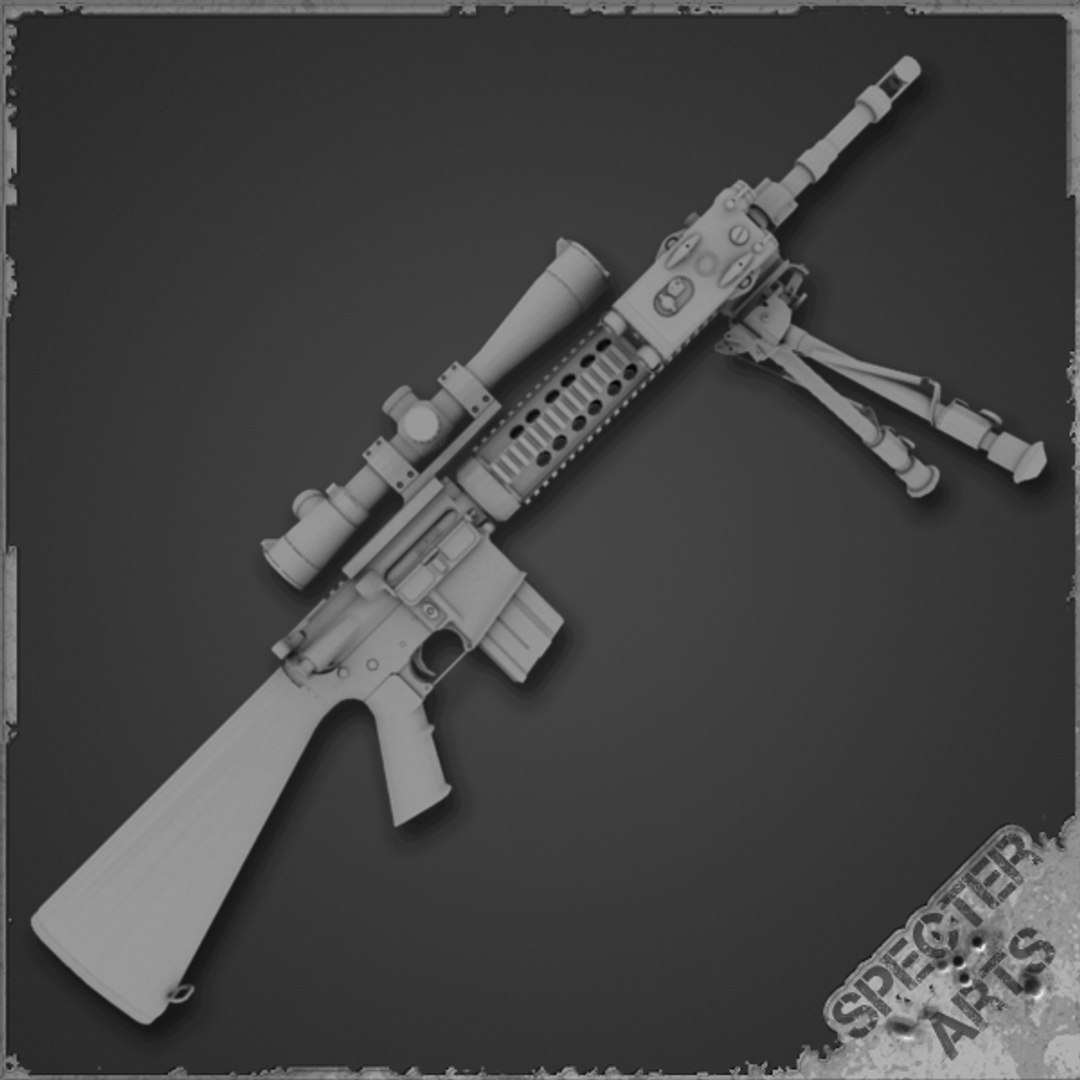 3d Model Of 5 Rifle Mk12 Mod