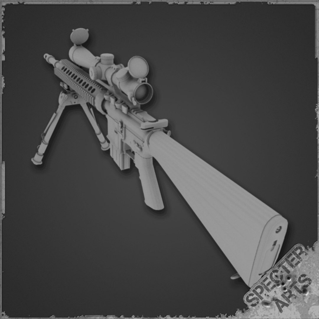 3d Model Of 5 Rifle Mk12 Mod