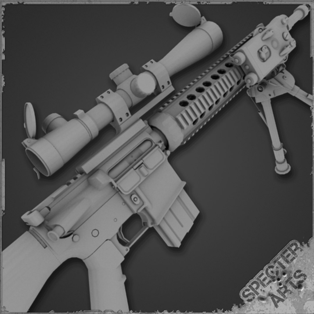 3d Model Of 5 Rifle Mk12 Mod