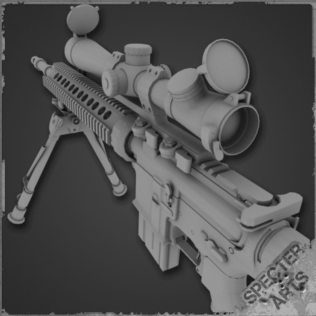 3d Model Of 5 Rifle Mk12 Mod