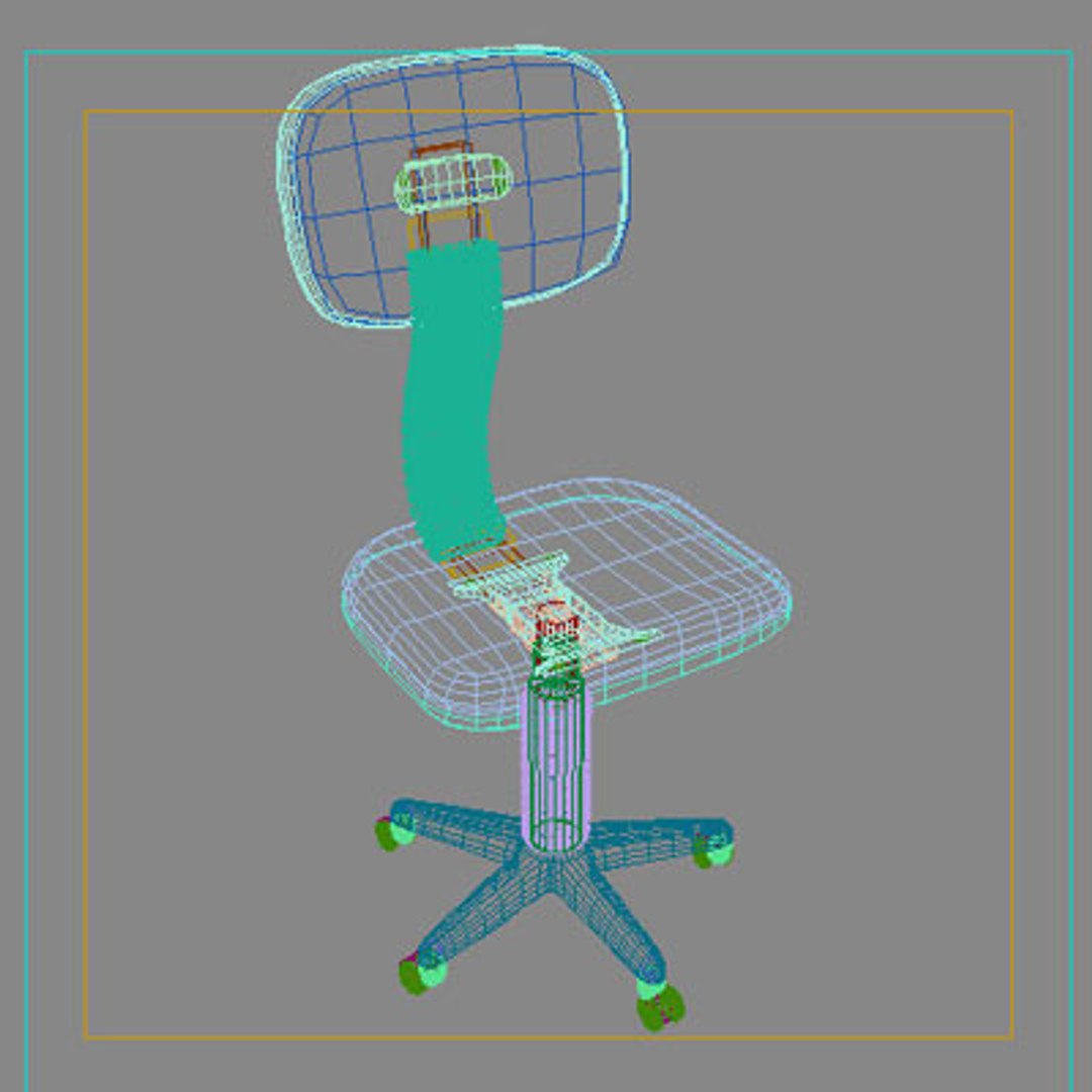3d Model Chair Deskchair Desk