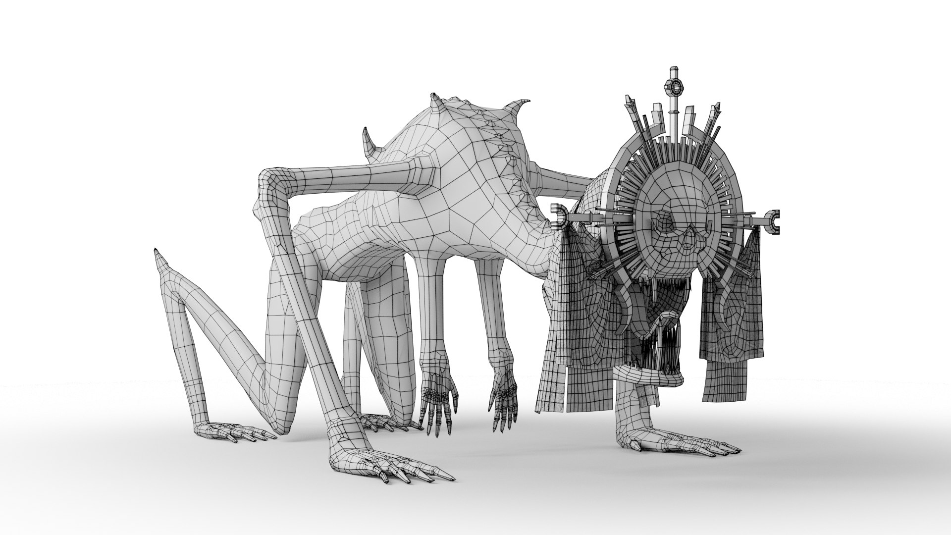 3D Cultist Monster Model - TurboSquid 2183163