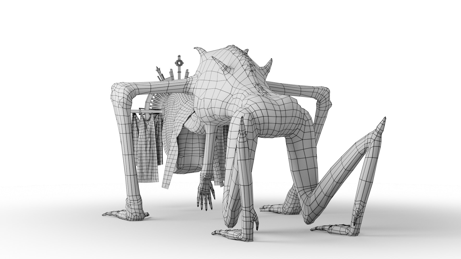 3D Cultist Monster Model - TurboSquid 2183163