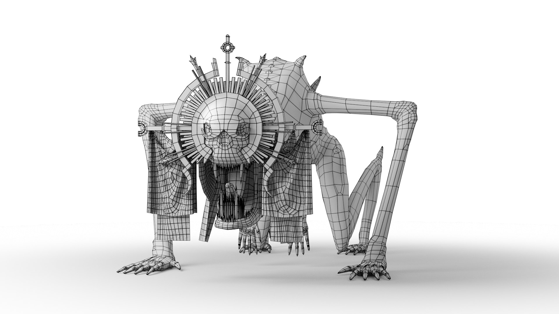 3D Cultist Monster Model - TurboSquid 2183163
