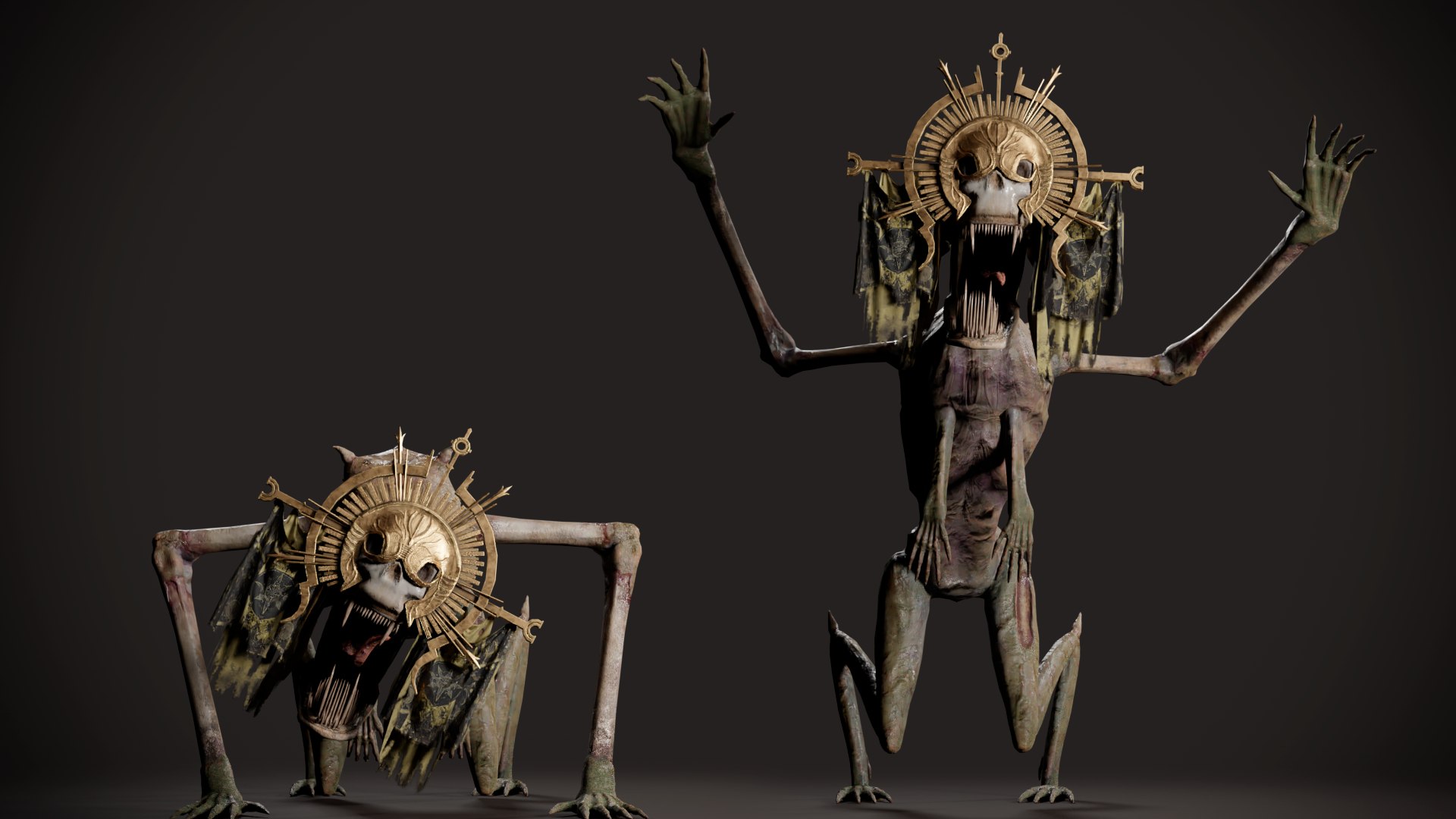 3D Cultist Monster Model - TurboSquid 2183163