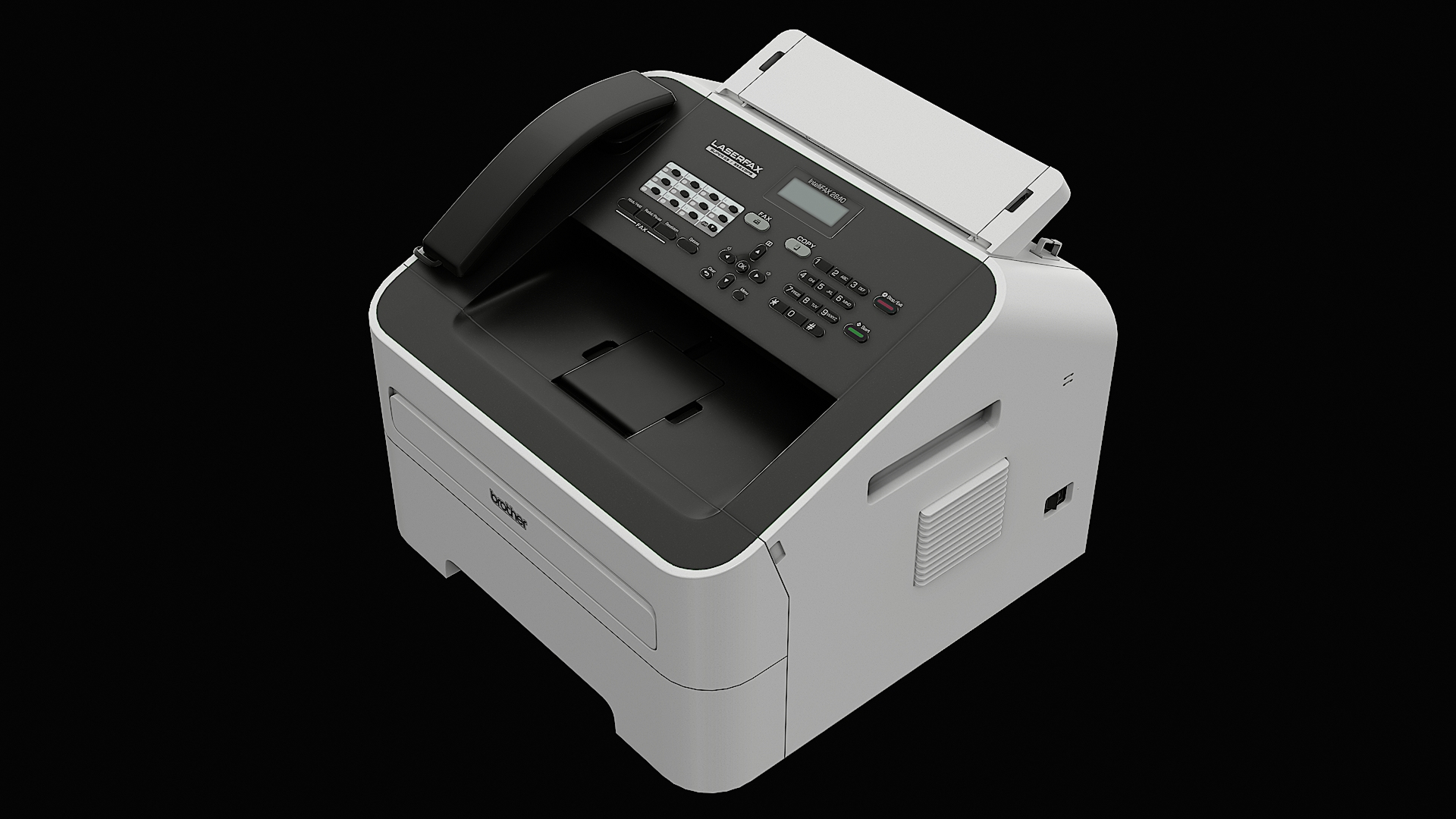 Brother FAX-2840 Laser Fax Machine 3D Model - TurboSquid 2289769