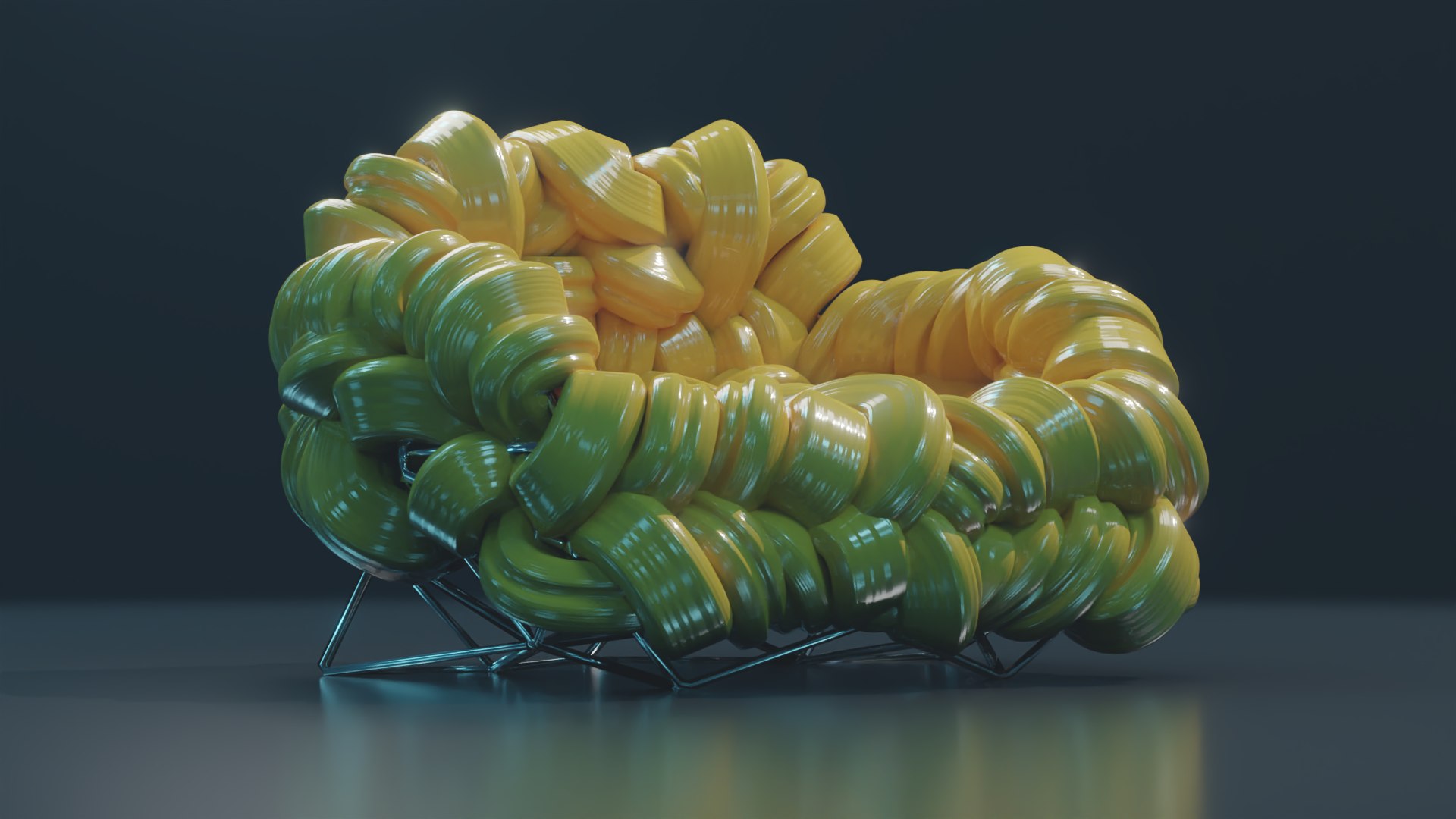 3D Couch Tube Snake - TurboSquid 1704046