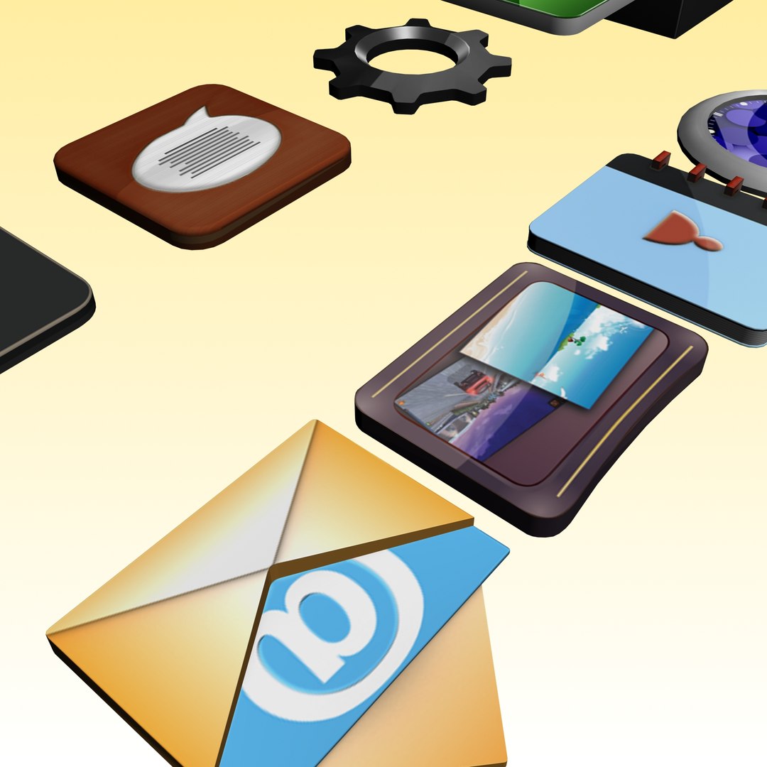 Apps 3d Icon Low Poly 3D Model - TurboSquid 2212486