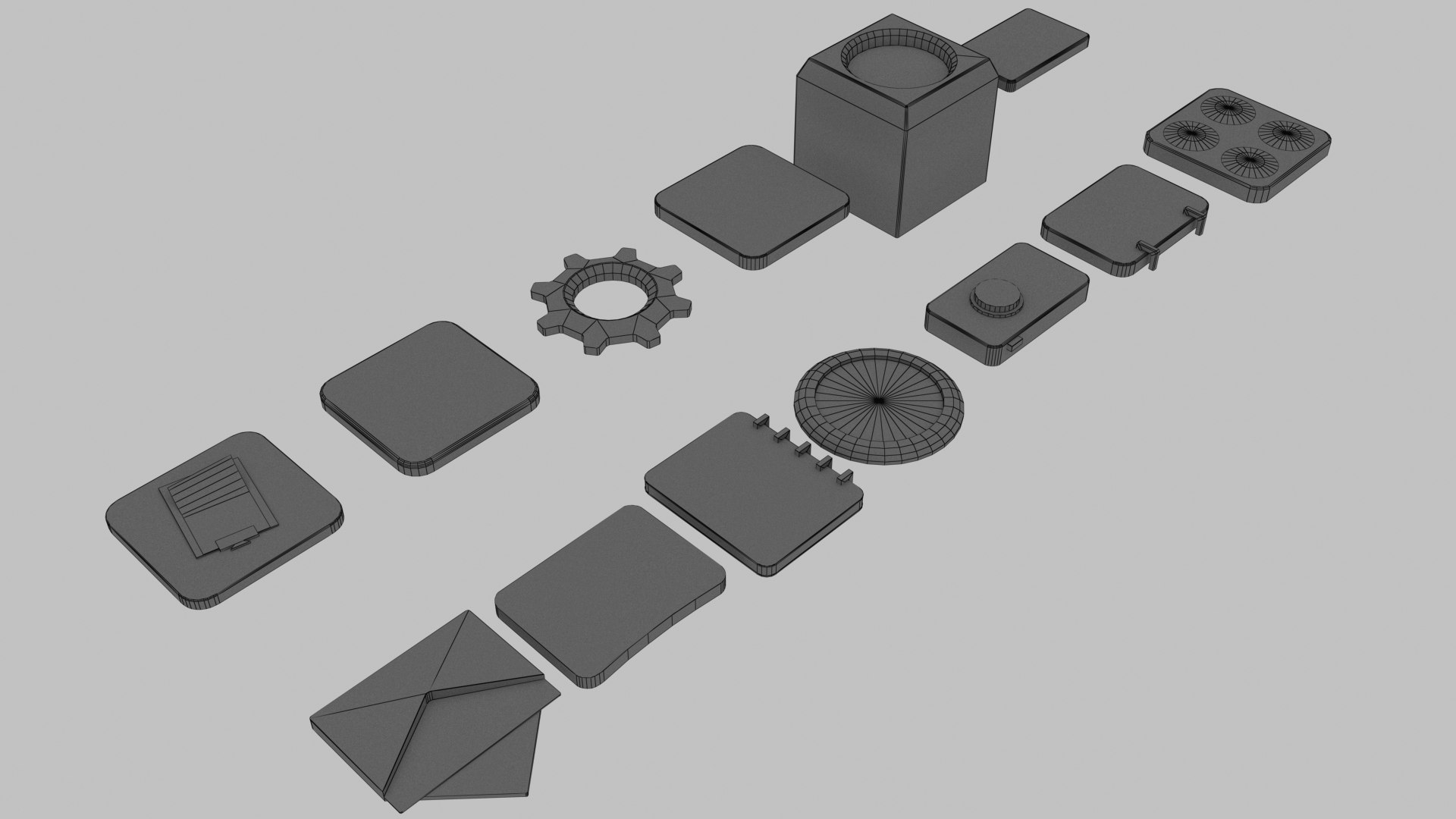 Apps 3d Icon Low Poly 3D Model - TurboSquid 2212486