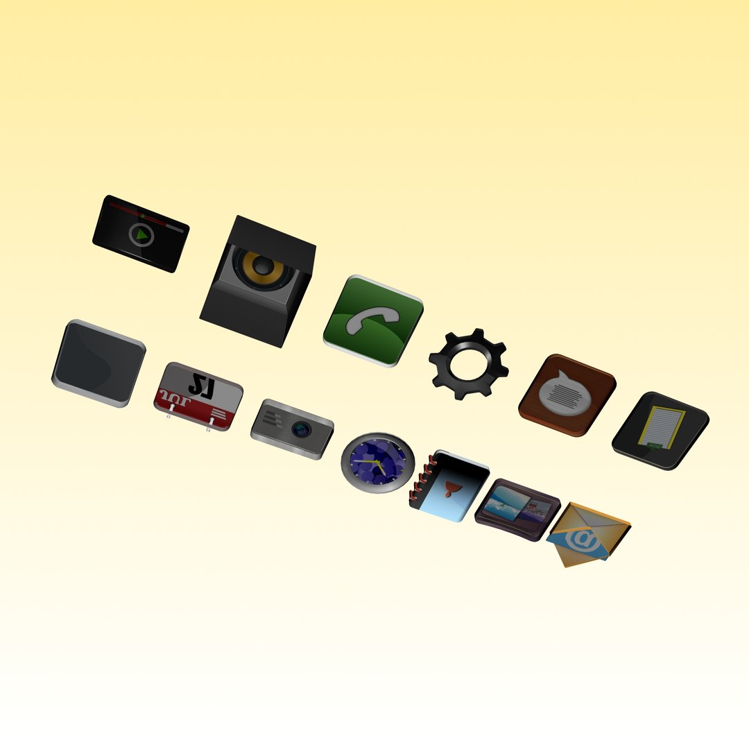 Apps 3d Icon Low Poly 3D Model - TurboSquid 2212486