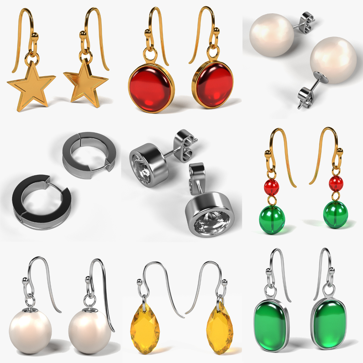 jewellery rings bracelets 3d 3ds