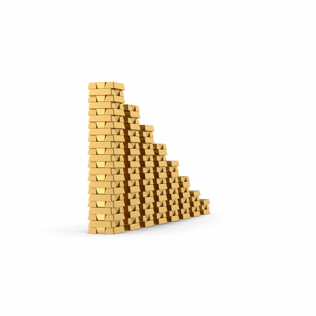 modelo 3d Gráfico de barras de oro - TurboSquid 2234374