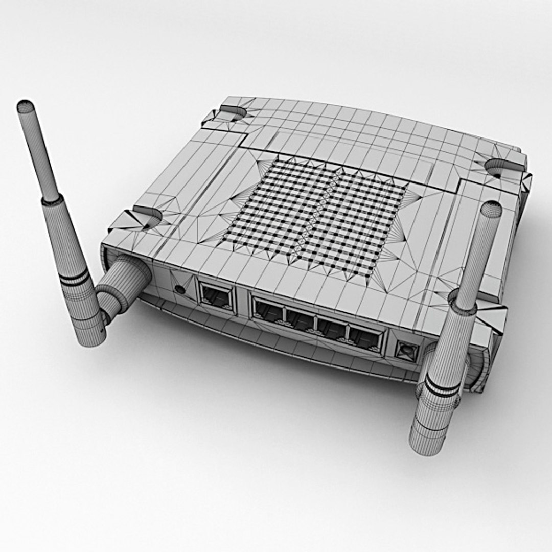 3d Linksys Broadband Router Model