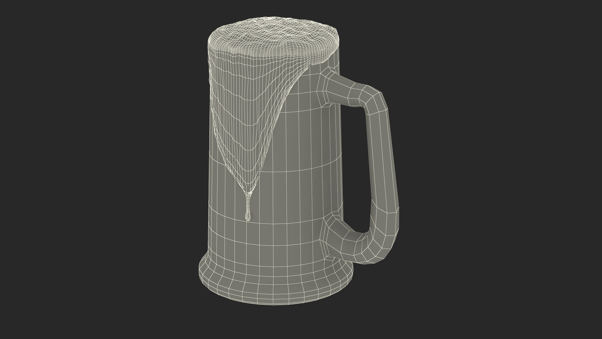 Frothy Beer In Glass Mug 3D Model - TurboSquid 2307289