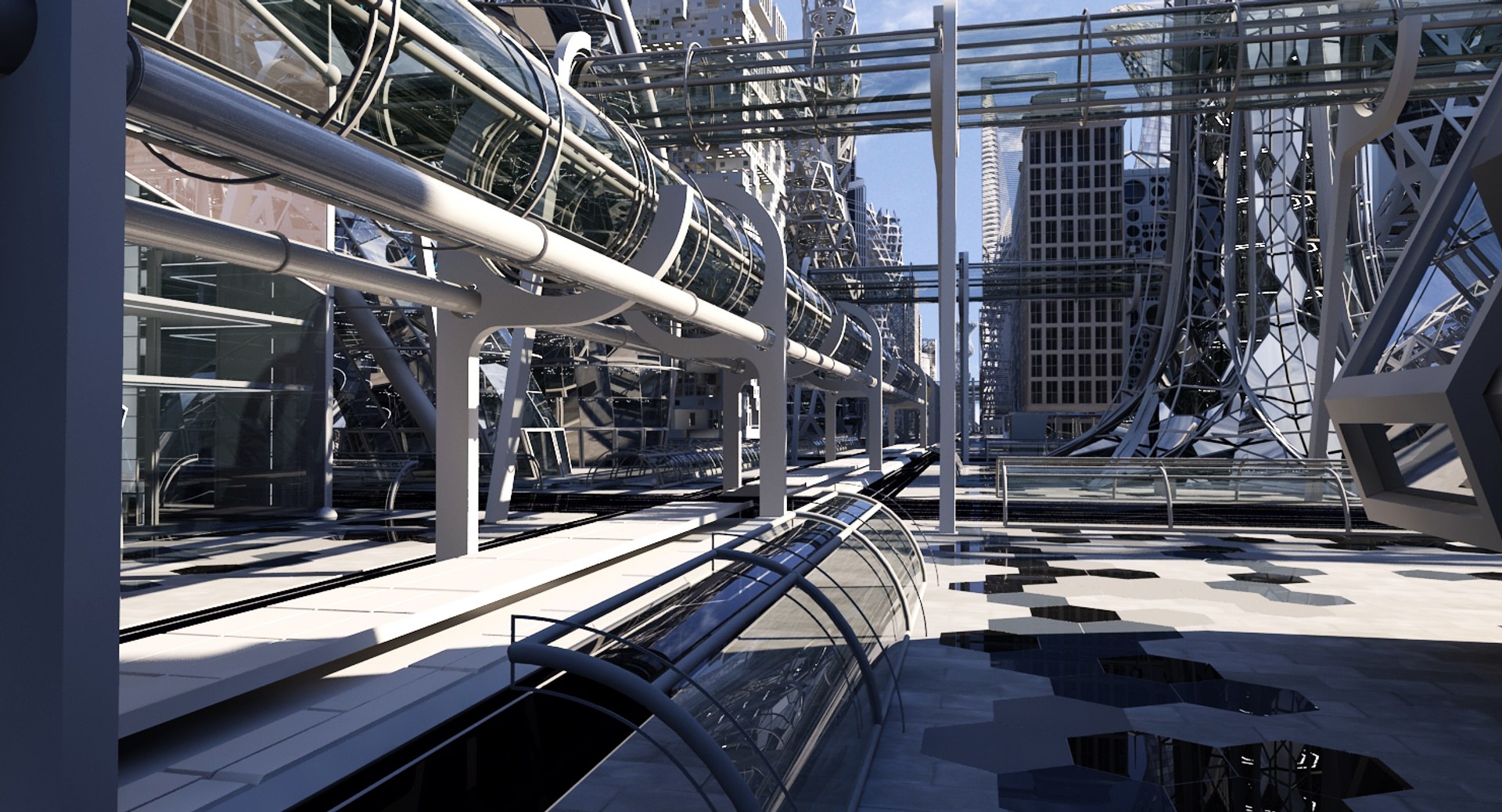 3D Future Futuristic Architectural Model - TurboSquid 1358226