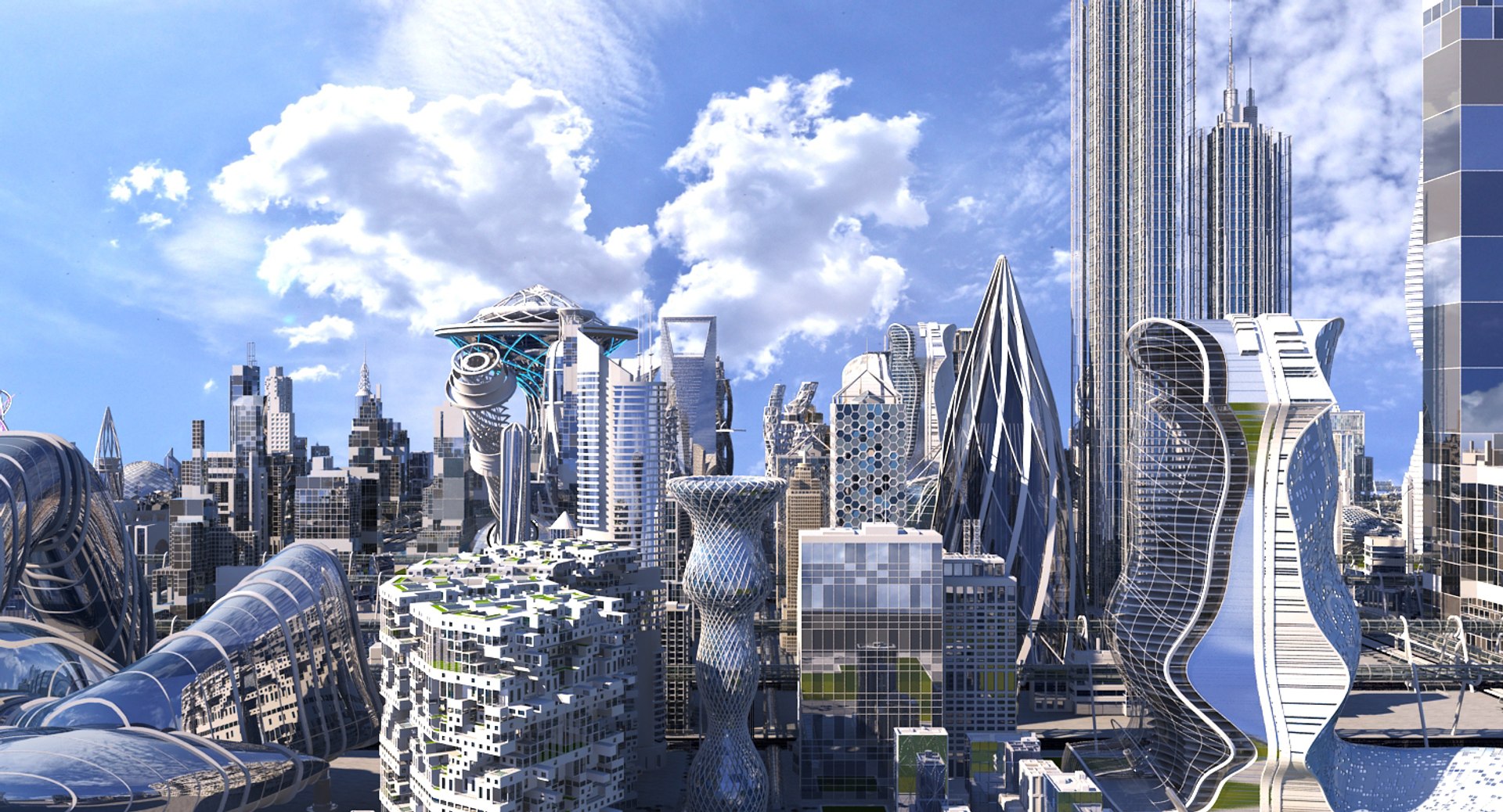 3D future futuristic architectural model - TurboSquid 1358226