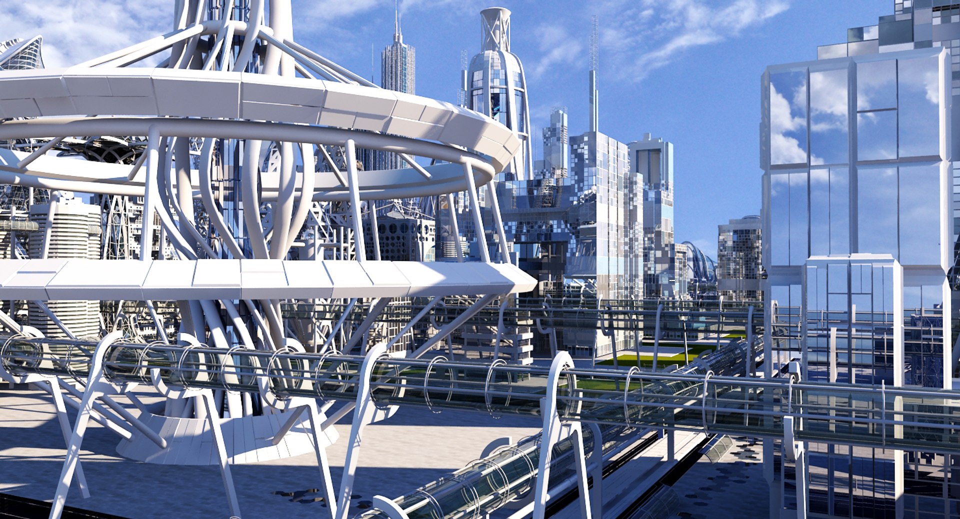 3D Future Futuristic Architectural Model - TurboSquid 1358226