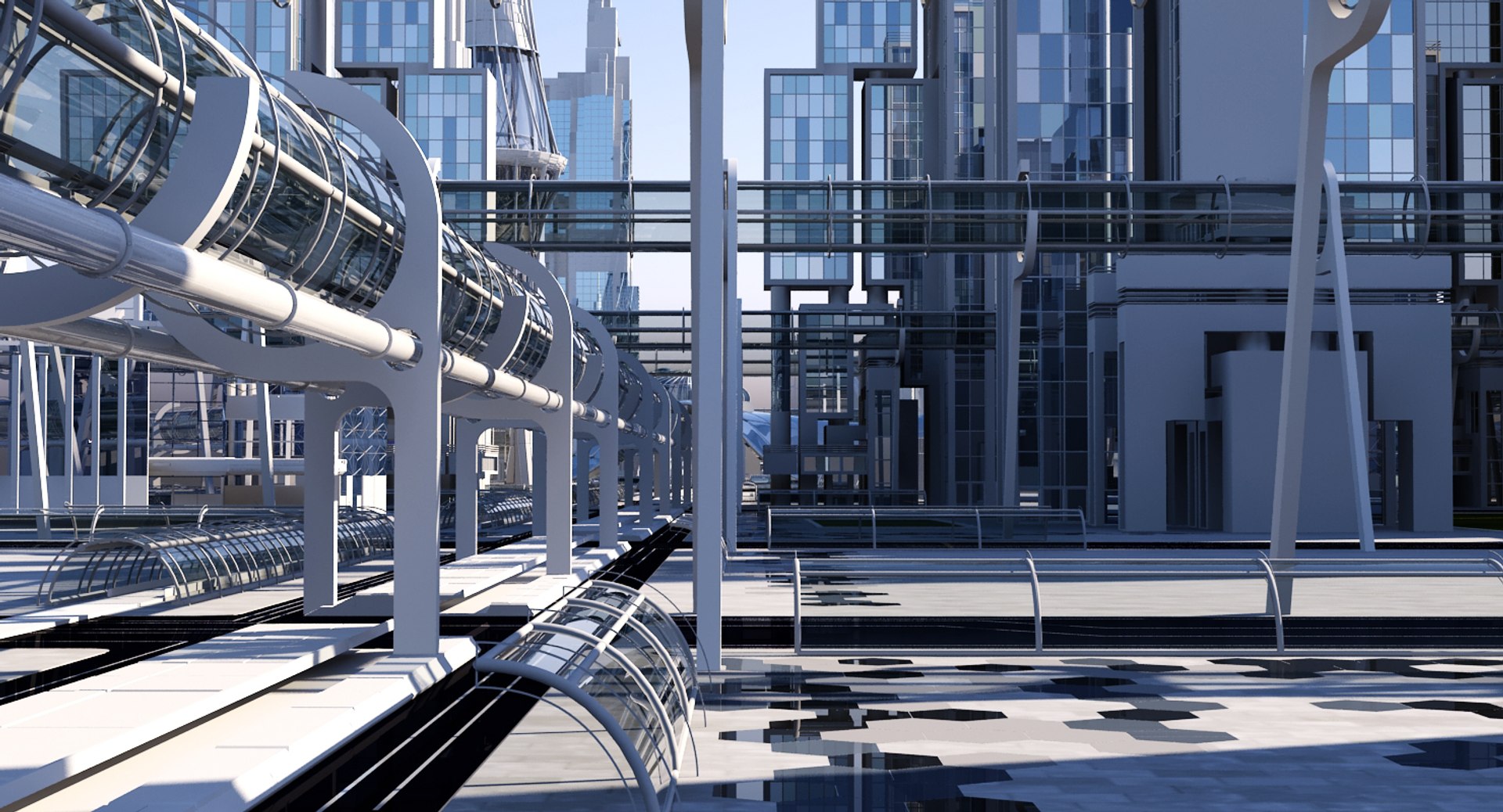 3D Future Futuristic Architectural Model - TurboSquid 1358226