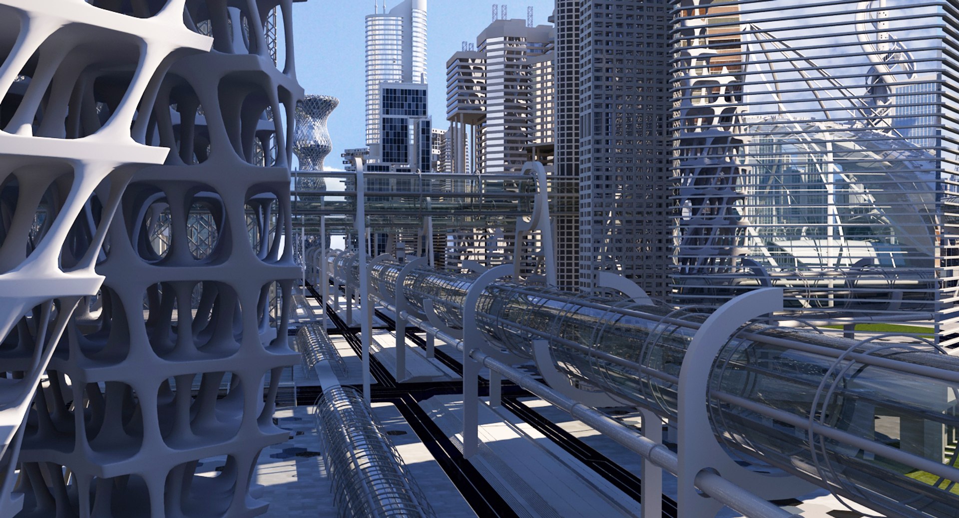 3D Future Futuristic Architectural Model - TurboSquid 1358226