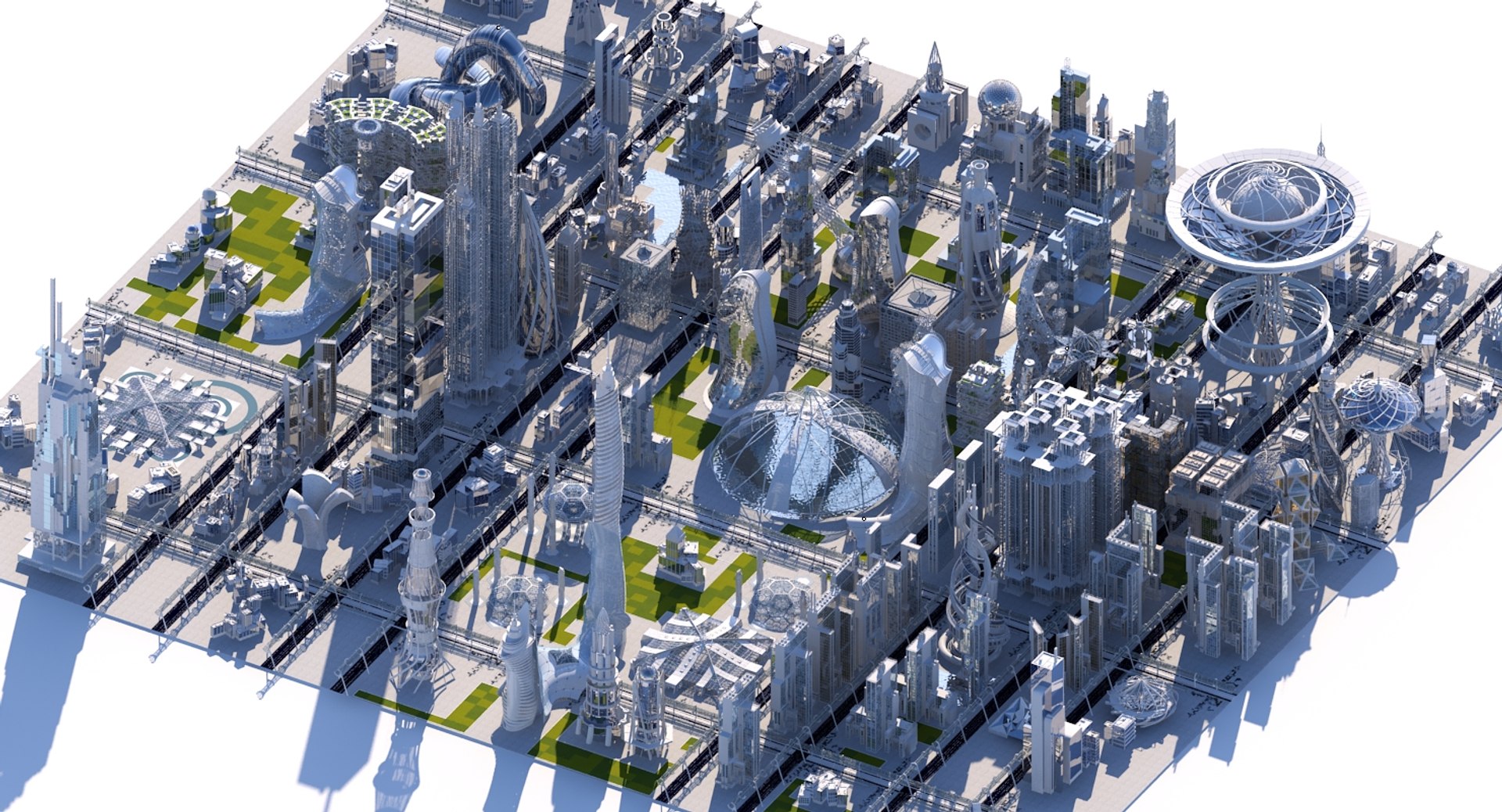 3D future futuristic architectural model - TurboSquid 1358226