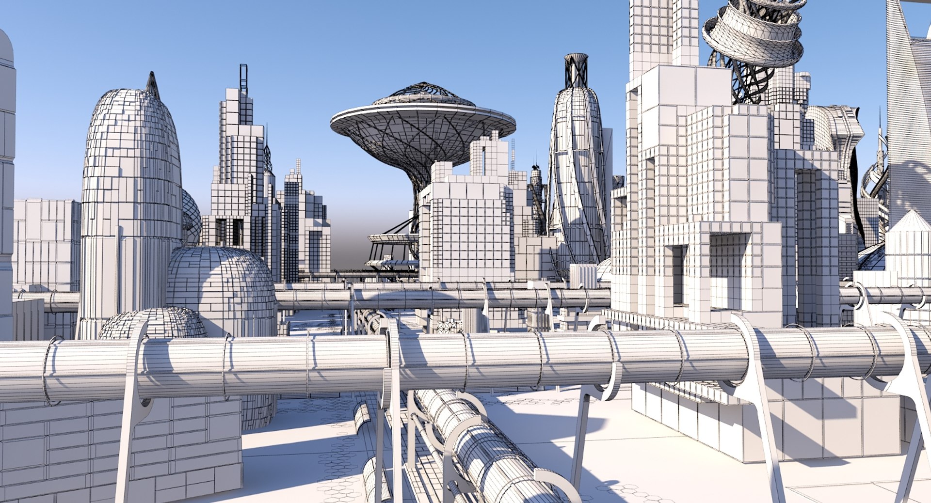 3D future futuristic architectural model - TurboSquid 1358226