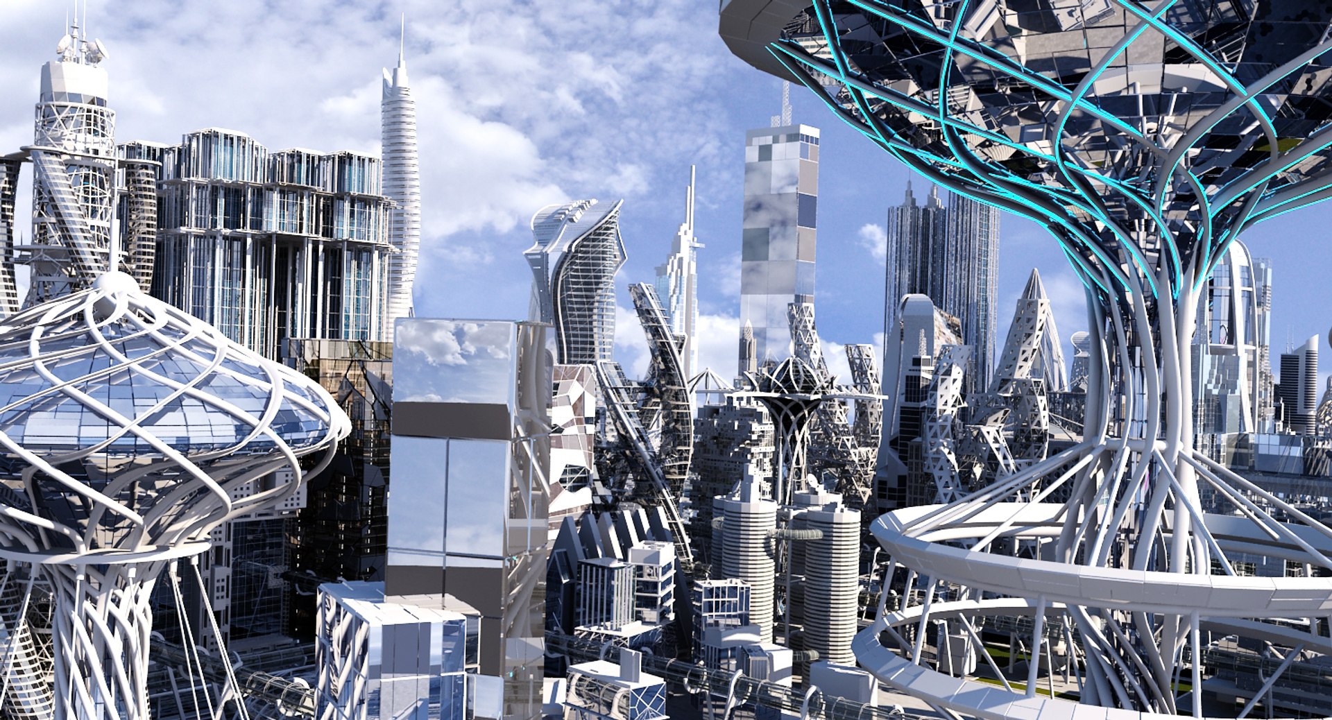 3D Future Futuristic Architectural Model - TurboSquid 1358226