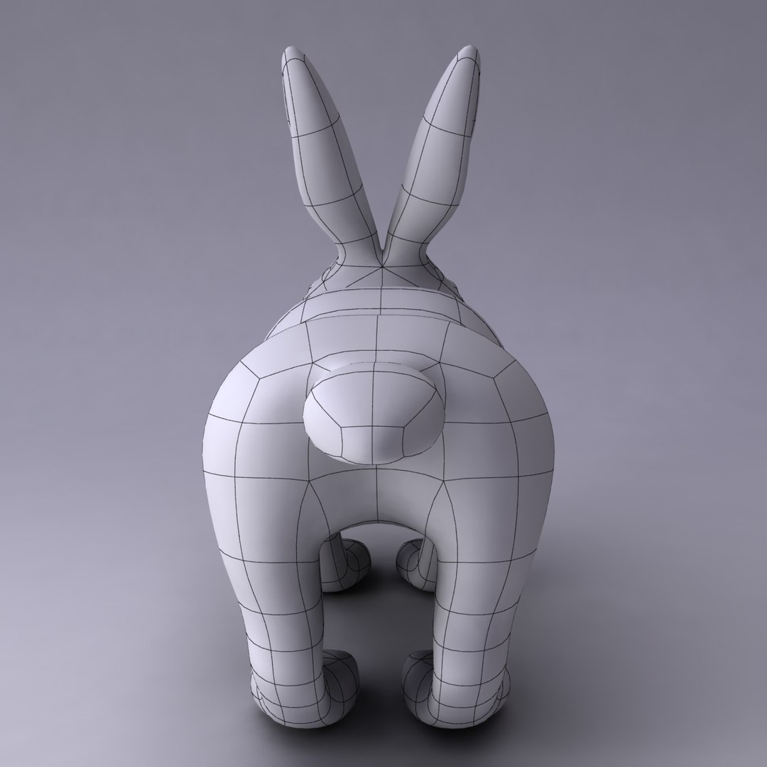 3d Model Of Cartoon Rabbit