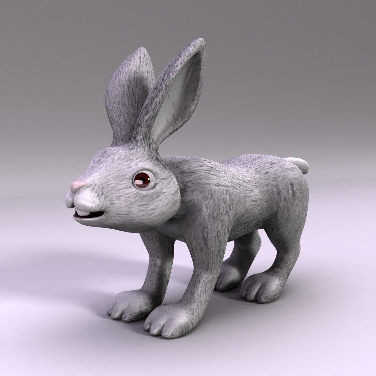 3d model of cartoon rabbit