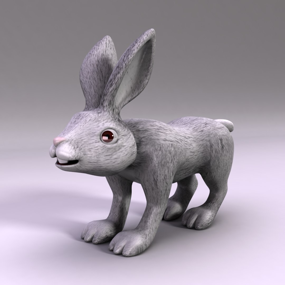 3d Model Of Cartoon Rabbit