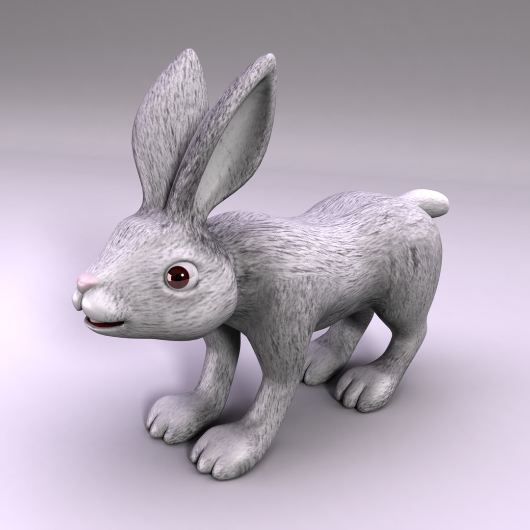 3d Model Of Cartoon Rabbit