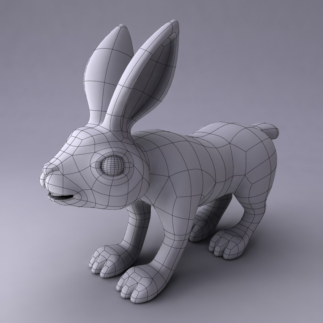 3d Model Of Cartoon Rabbit