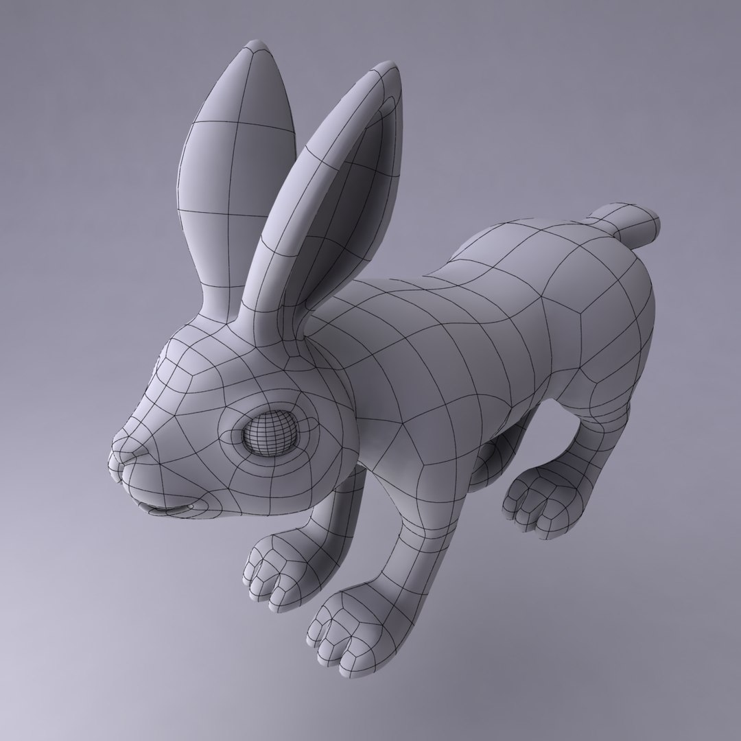 3d Model Of Cartoon Rabbit