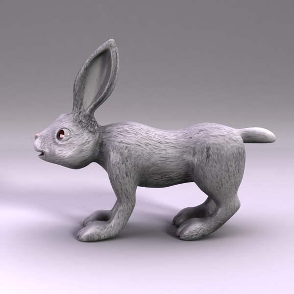3d model of cartoon rabbit