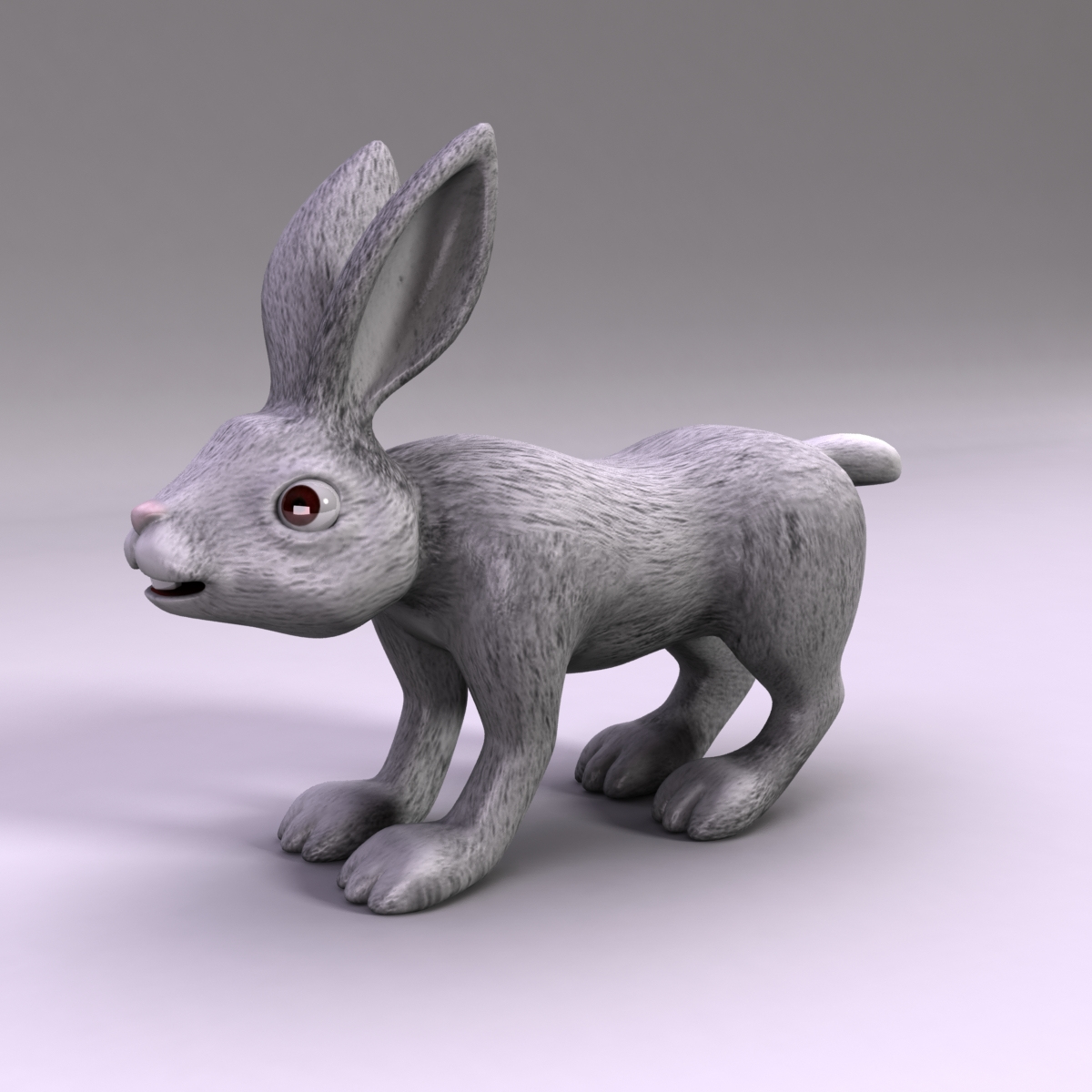 3d model of cartoon rabbit