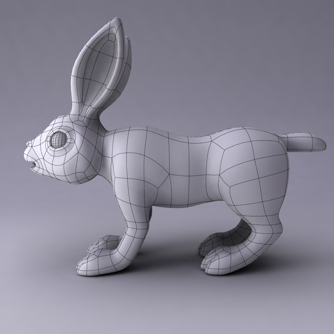 3d Model Of Cartoon Rabbit