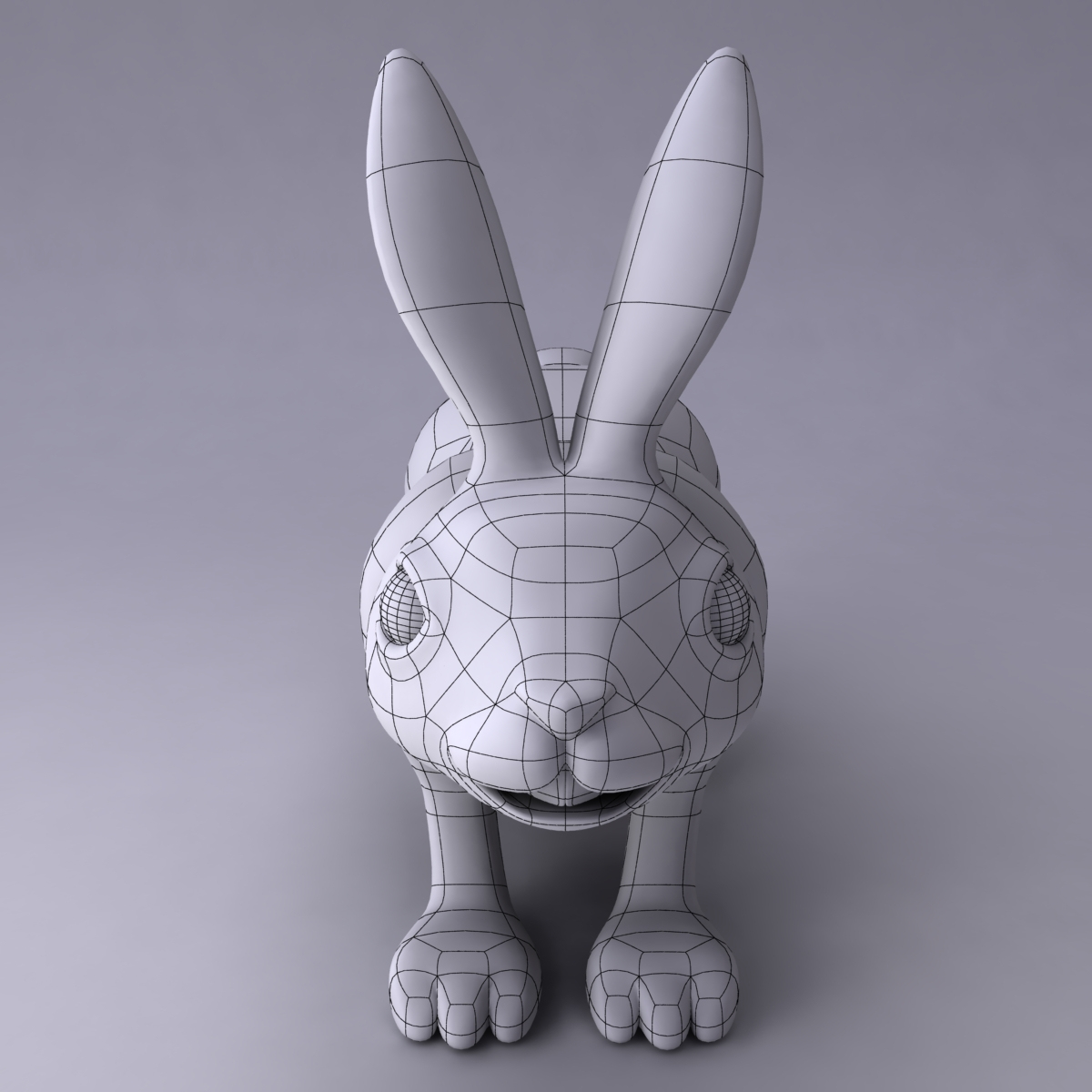 3d model of cartoon rabbit