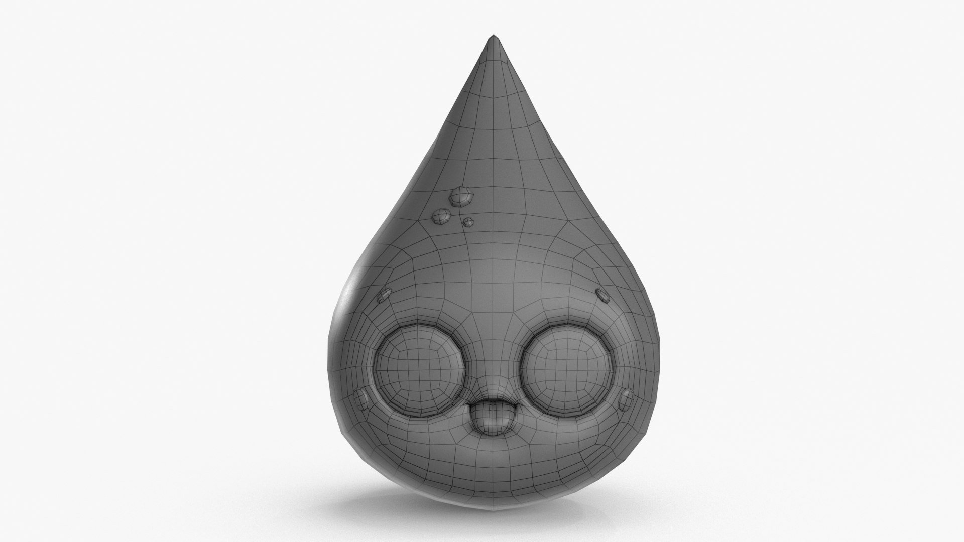 Kawaii Water Drop Model - TurboSquid 2013789