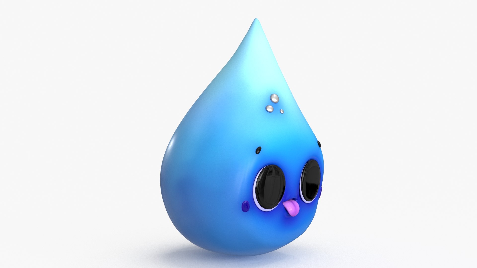 Kawaii Water Drop Model - TurboSquid 2013789