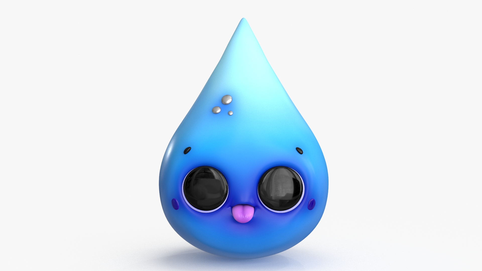 Kawaii Water Drop Model - TurboSquid 2013789