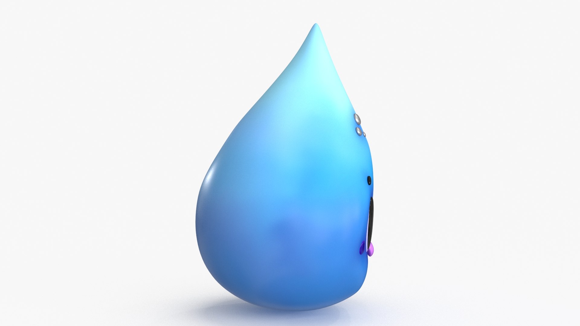 Kawaii Water Drop Model - TurboSquid 2013789