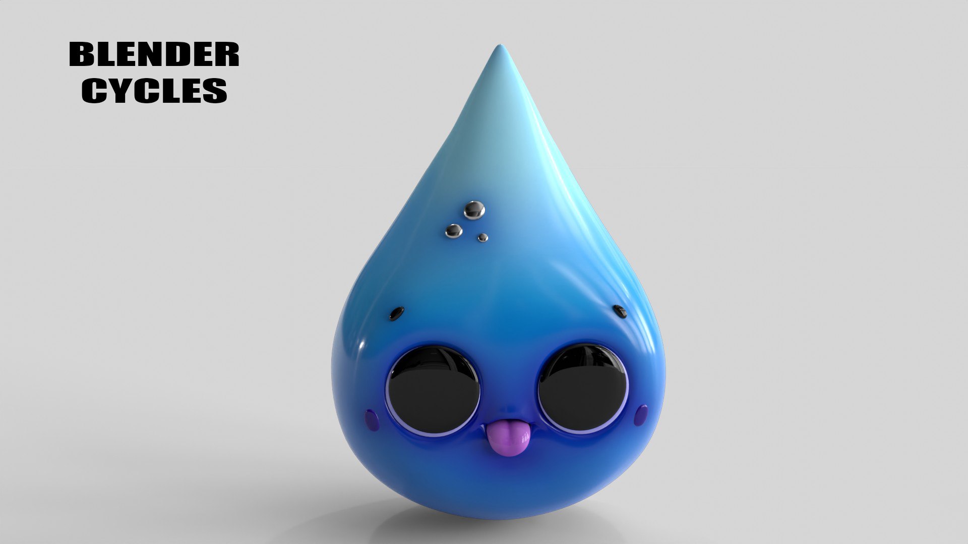 Kawaii Water Drop Model - TurboSquid 2013789
