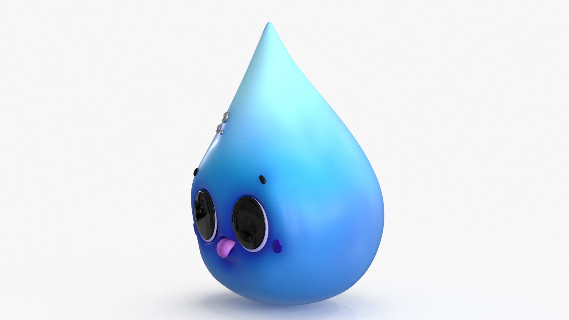 Kawaii Water Drop Model - TurboSquid 2013789