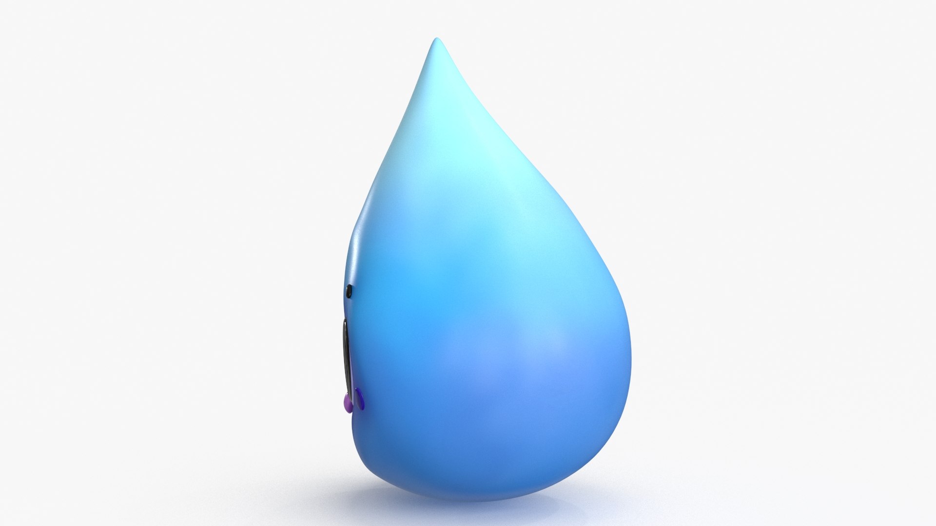 Kawaii Water Drop Model - TurboSquid 2013789