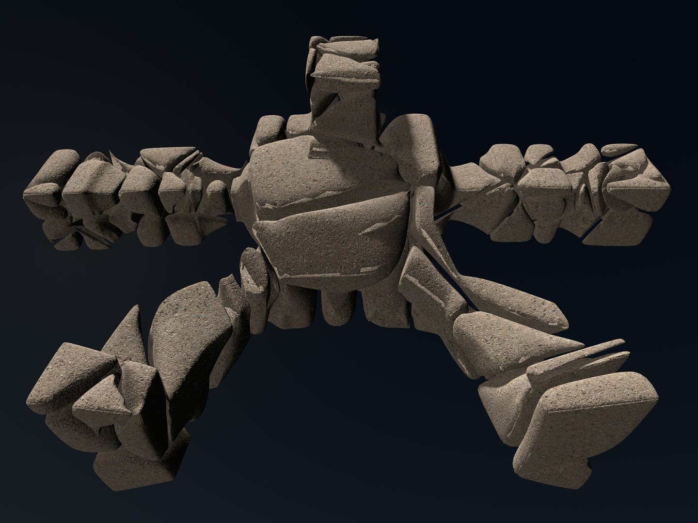 3D Stone Man 25S02 Model - TurboSquid 2385282