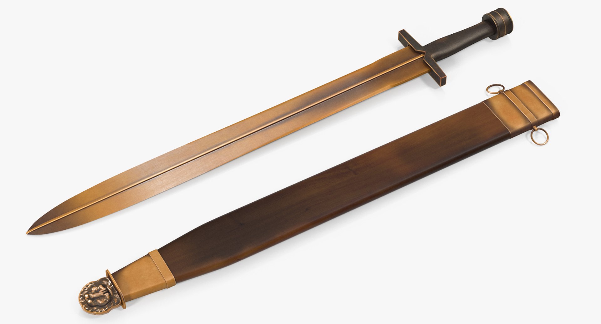 Greek Xiphos Sword Sheath 3d Model