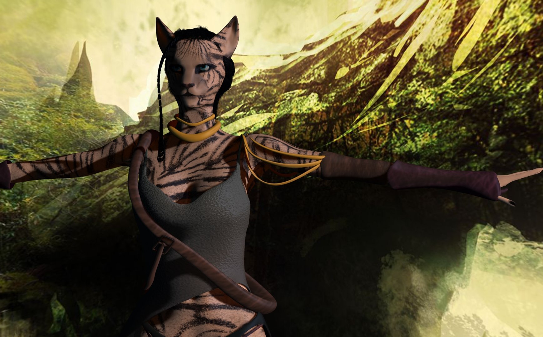 3D Tiger Woman - TurboSquid 1221546