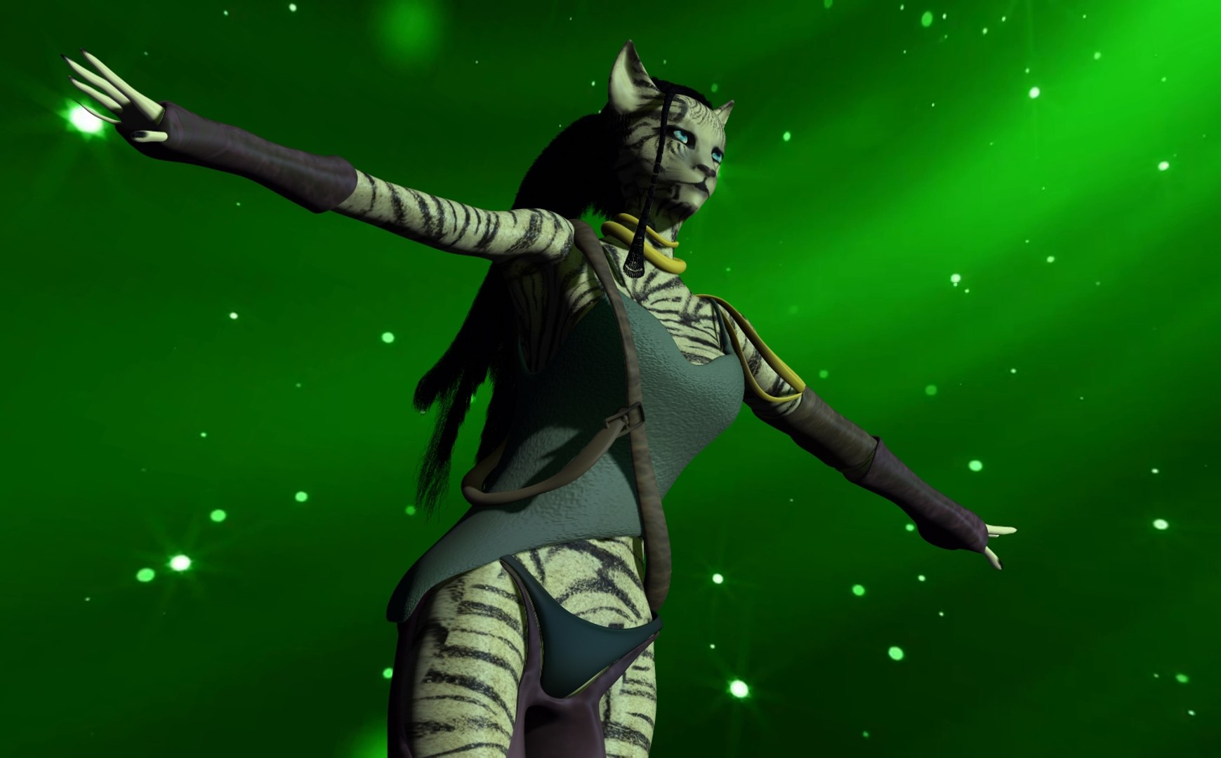 3D Tiger Woman - TurboSquid 1221546