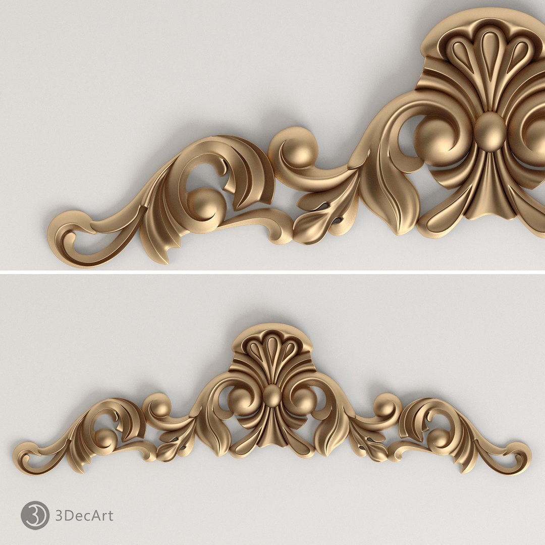 Carved Scroll Cnc 3d Max