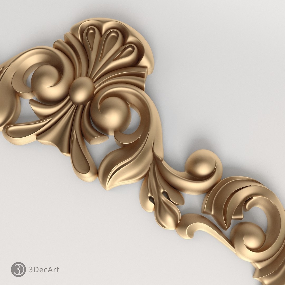 Carved Scroll Cnc 3d Max